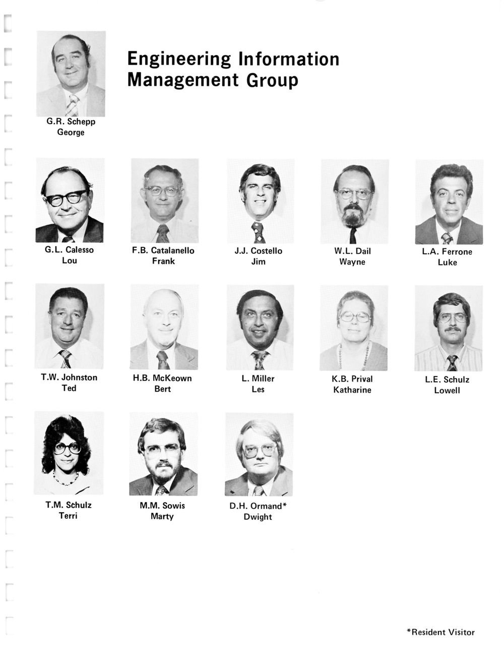 Bell Labs Org Chart