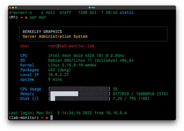 Neofetch – Server Administration System